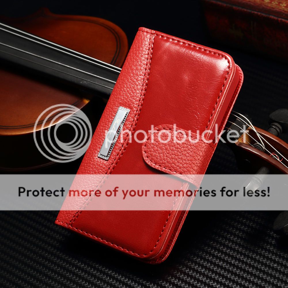 For Apple Iphone 4s 5s 5c 6 Case Genuine Real Leather Magnetic Flip Wallet Cover Ebay 
